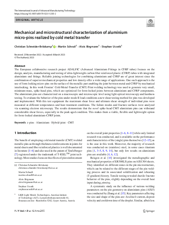 (PDF) Mechanical and microstructural characterization of aluminium ...