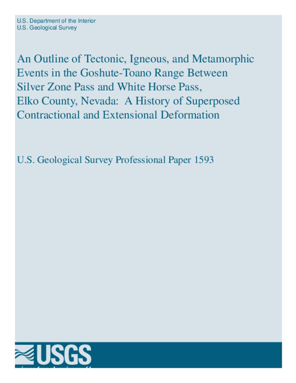 (PDF) An outline of tectonic, igneous, and metamorphic events in the ...