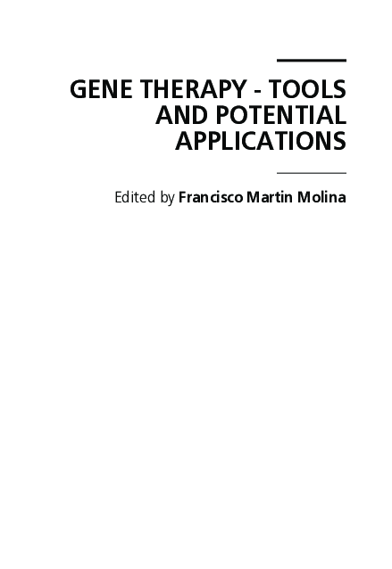 (PDF) Gene Therapy - Tools and Potential Applications