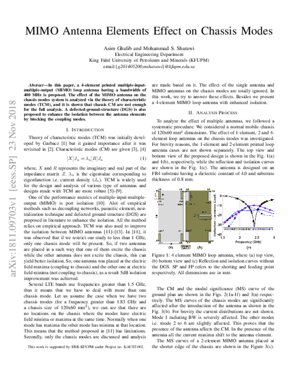 (PDF) MIMO Antenna Elements Effect on Chassis Modes