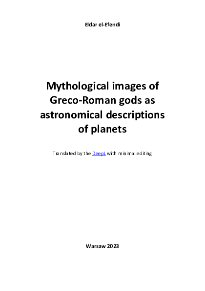 (PDF) Mythological images of Greco-Roman gods as astronomical ...