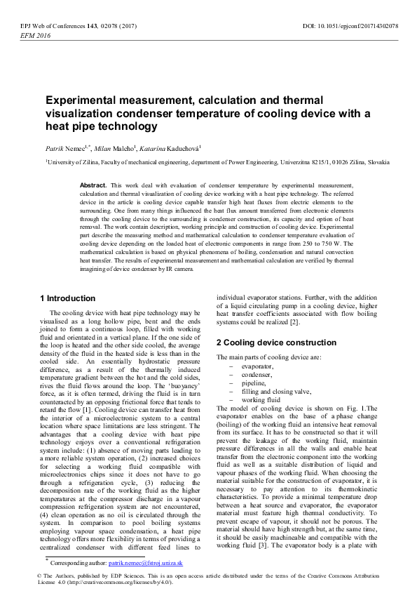 (PDF) Experimental measurement, calculation and thermal visualization condenser temperature of ...