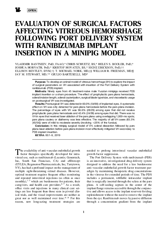 (PDF) Evaluation of Surgical Factors Affecting Vitreous Hemorrhage ...