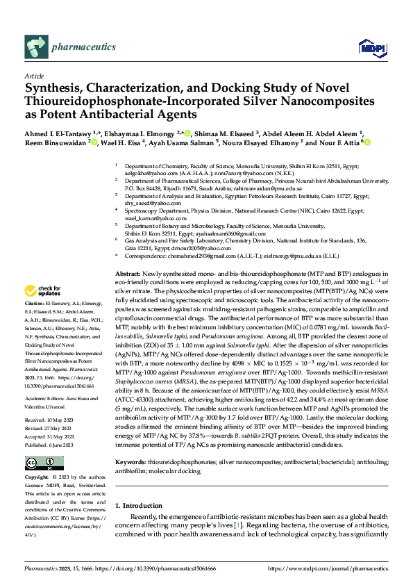 (PDF) Synthesis, Characterization, and Docking Study of Novel Thioureidophosphonate-Incorporated ...