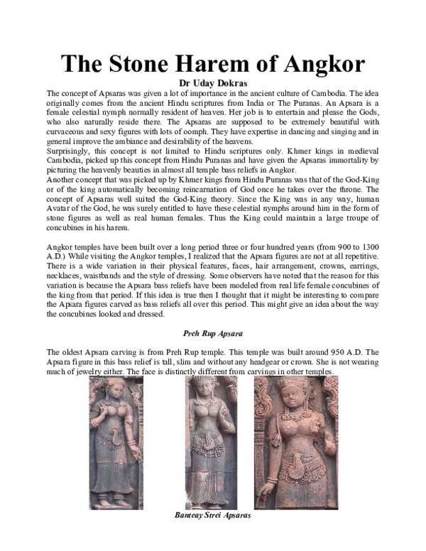 (DOC) The Stone Harem of Angkor