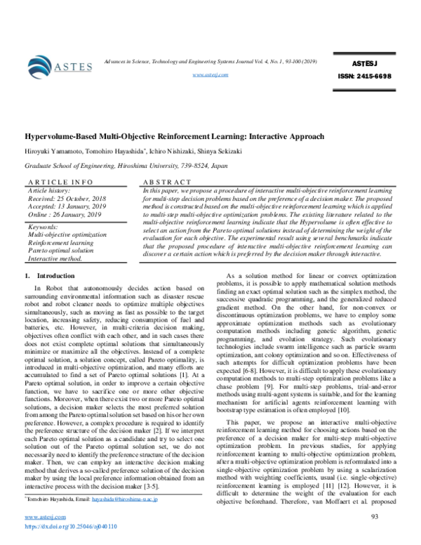 (PDF) Hypervolume-Based Multi-Objective Reinforcement Learning ... (PDF) Hypervolume-Based Multi-Objective Reinforcement Learning ...