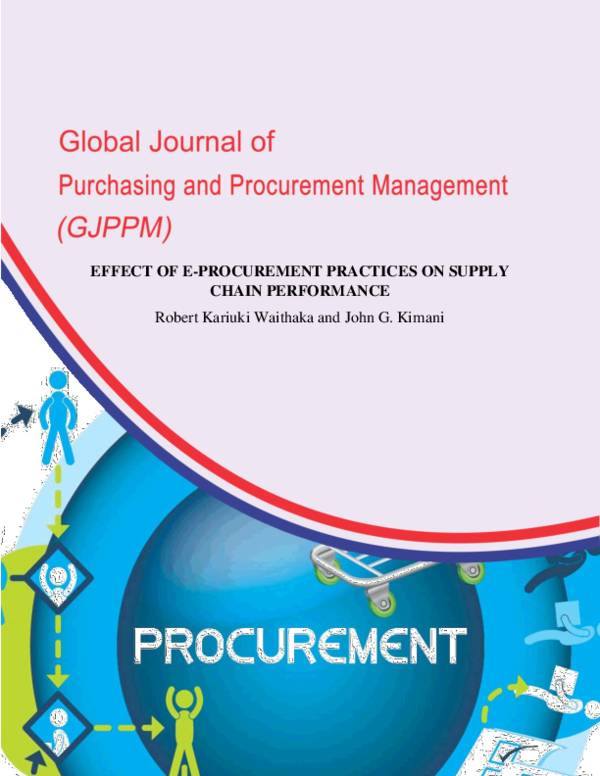 (PDF) Effect of E-Procurement Practices on Supply Chain Performance