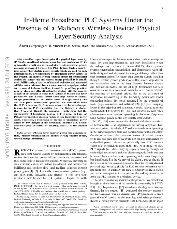 (PDF) PLC Systems Under the Presence of a Malicious Wireless Communication Device: Physical ...