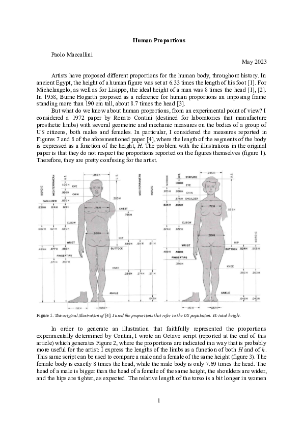 (PDF) Human Proportions