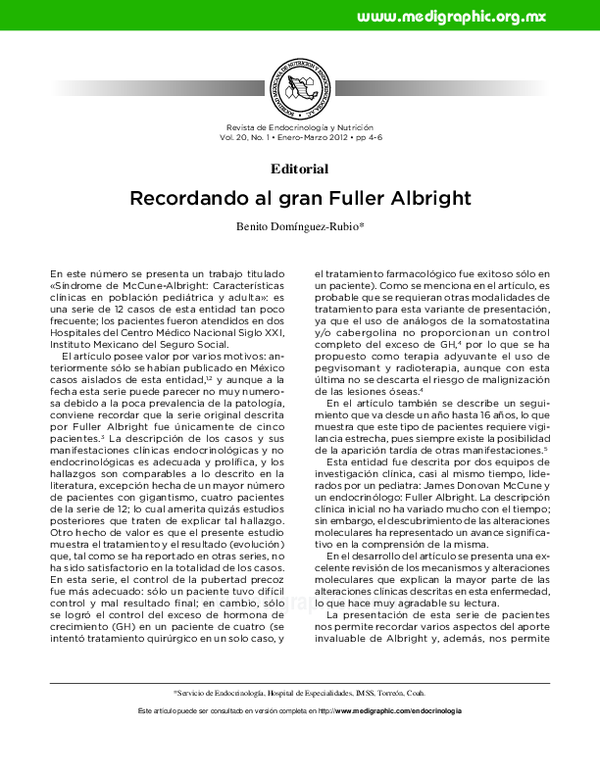 (PDF) Recordando al gran Fuller Albright