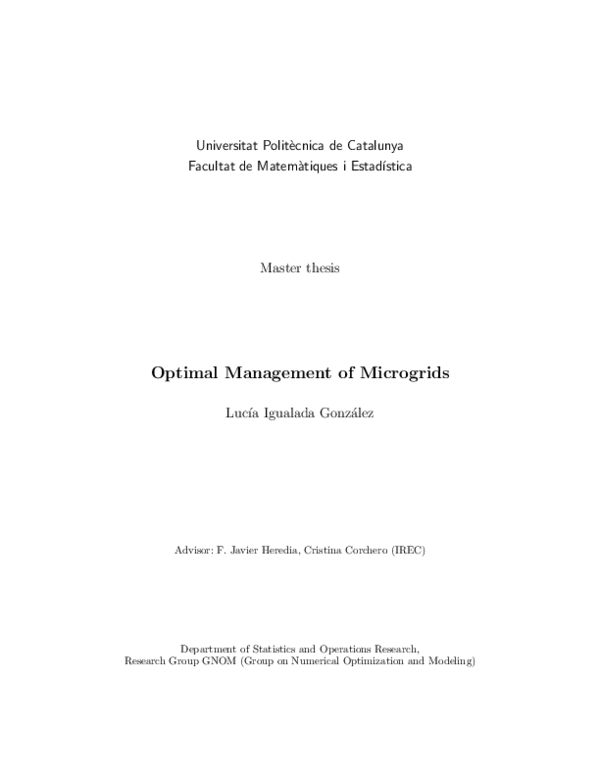 (PDF) Optimal management of microgrids | Lucía Stephanie Suazo Gonzalez ...