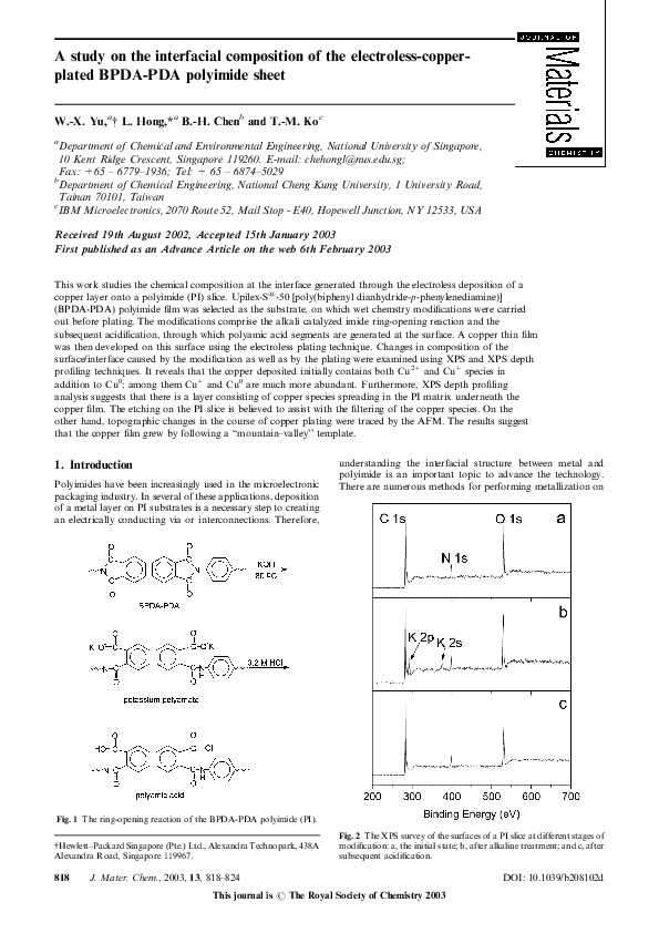 (PDF) A study on the interfacial composition of the electroless-copper ...