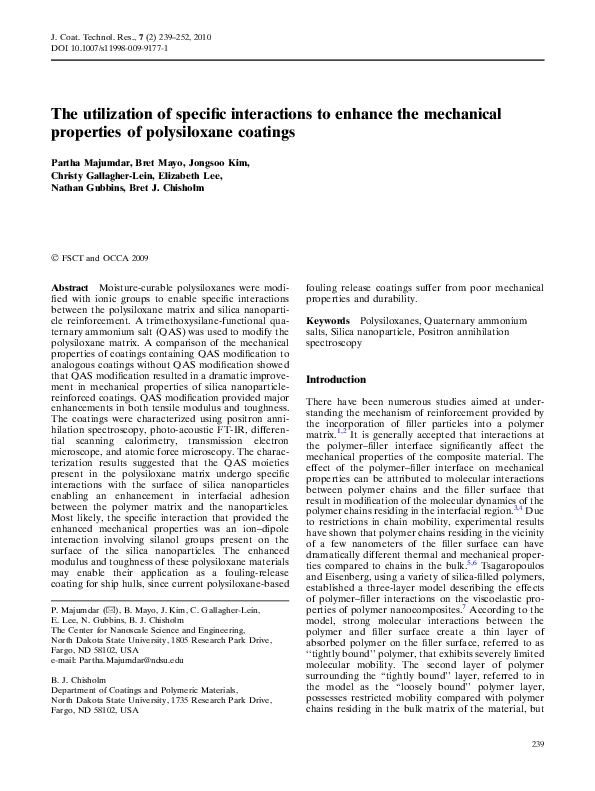 (PDF) The utilization of specific interactions to enhance the ...