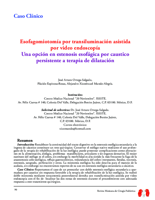 (PDF) Esofagomiotomía por transiluminación asistida por video ...
