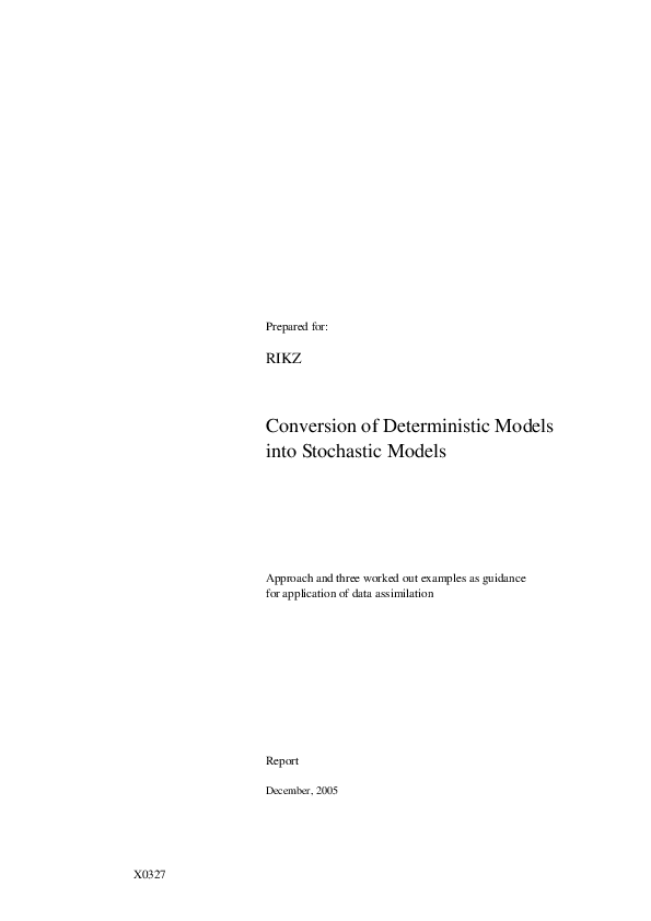 Pdf Conversion Of Deterministic Models Into Stochastic Models Approach And Three Worked Out