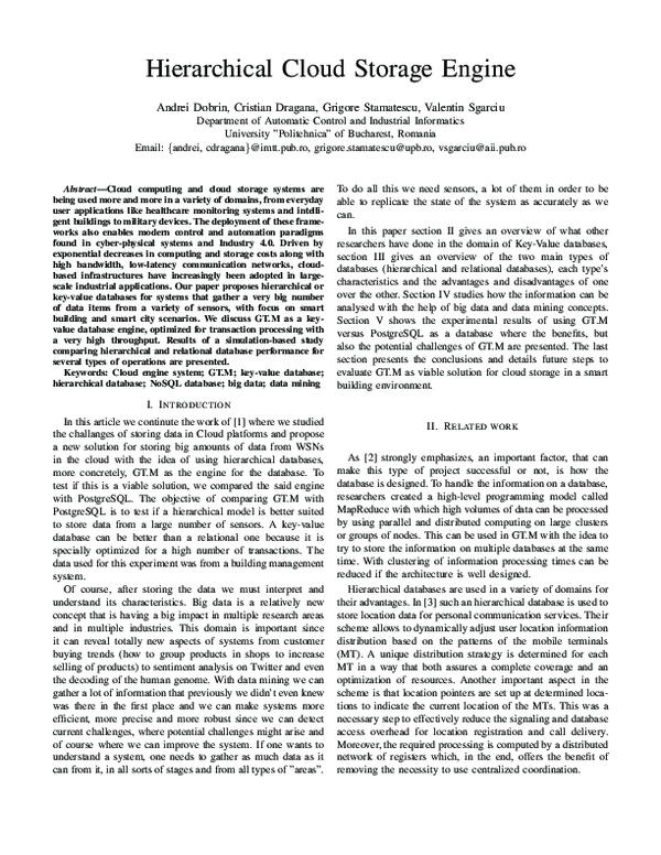 (PDF) Hierarchical cloud storage engine