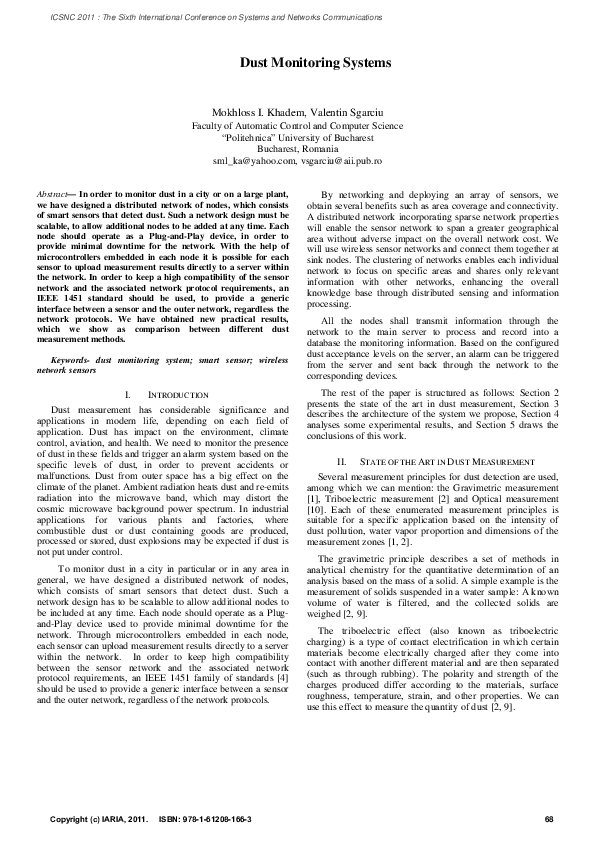 (PDF) Dust Monitoring Systems
