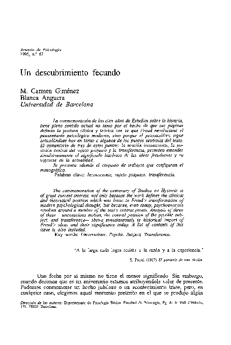 (PDF) Un descubrimiento fecundo | Blanca Anguera Domenjó - Academia.edu