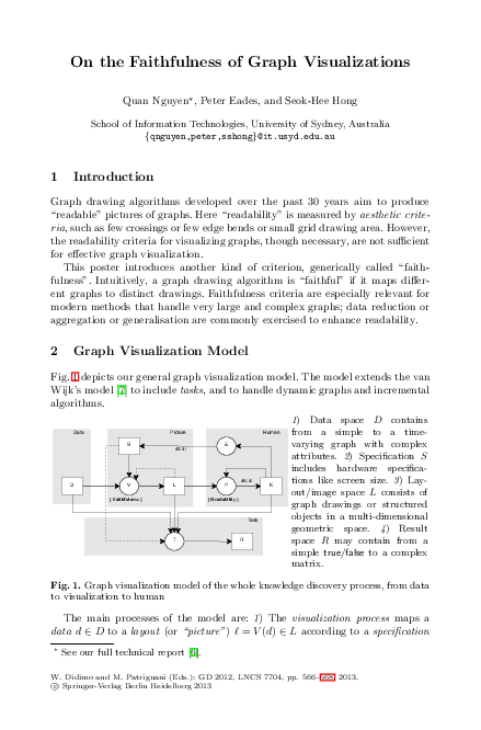 (PDF) On the faithfulness of graph visualizations