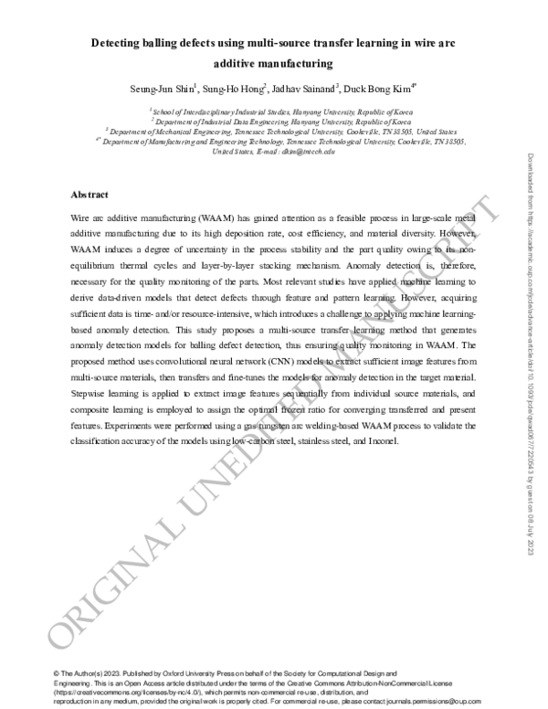 (PDF) Detecting balling defects using multisource transfer learning in ...