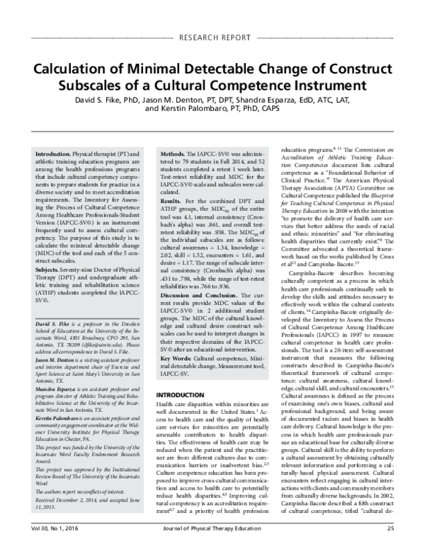 (PDF) Calculation of Minimal Detectable Change of Construct Subscales ...