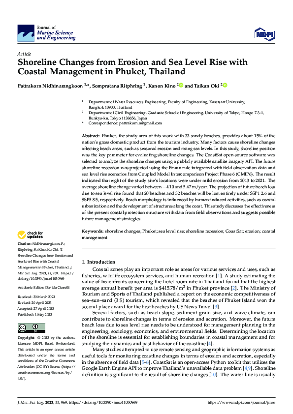 (PDF) Shoreline Changes from Erosion and Sea Level Rise with Coastal ...