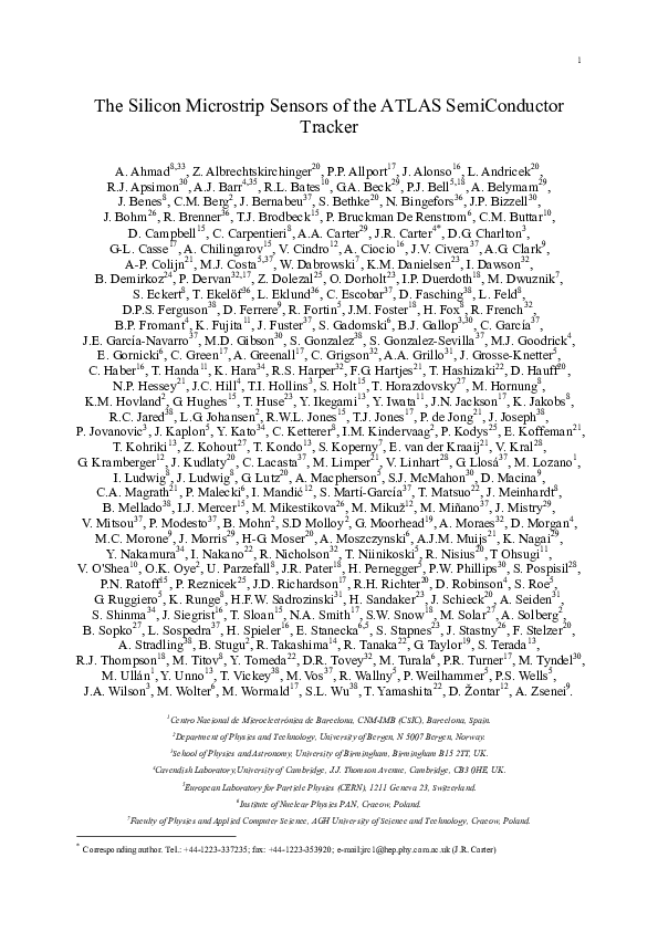 (PDF) The silicon microstrip sensors of the ATLAS semiconductor tracker ...