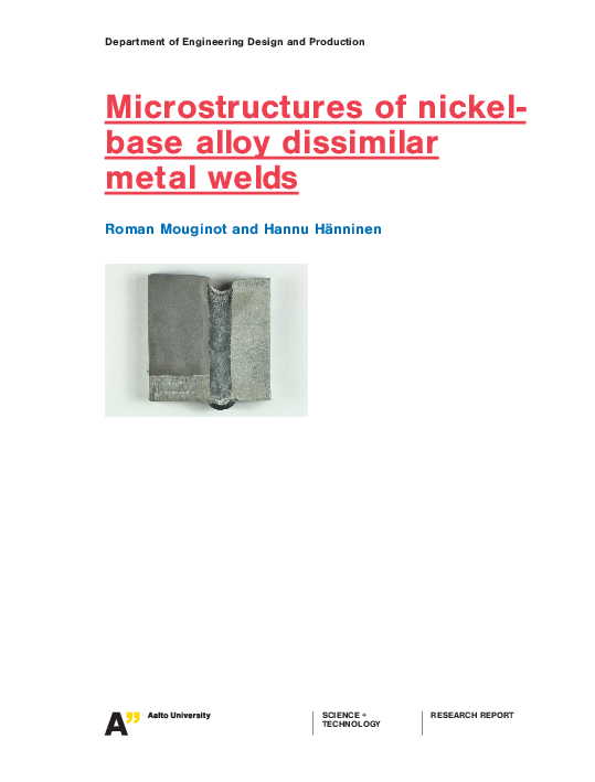 (PDF) Microstructures of nickel-base alloy dissimilar metal welds
