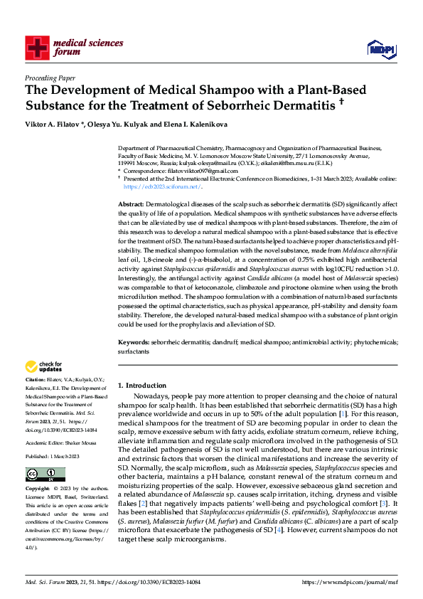 (PDF) The Development of Medical Shampoo with a Plant-Based Substance ...