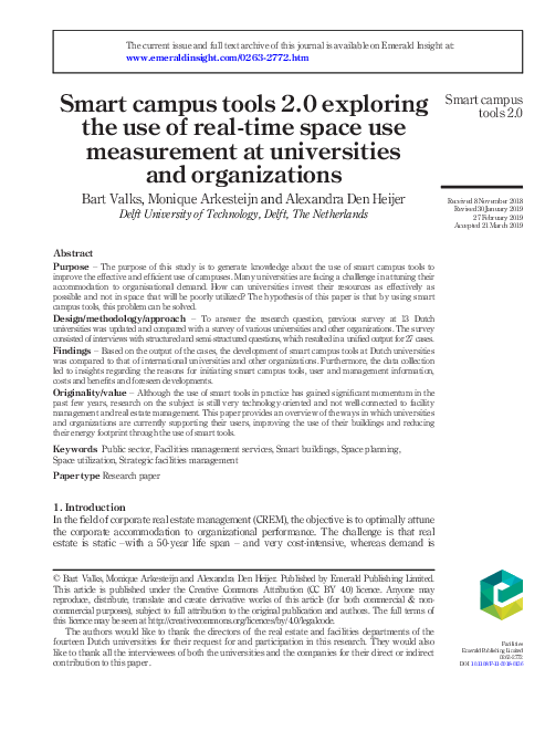 (PDF) Smart campus tools – adding value to the university campus by ...