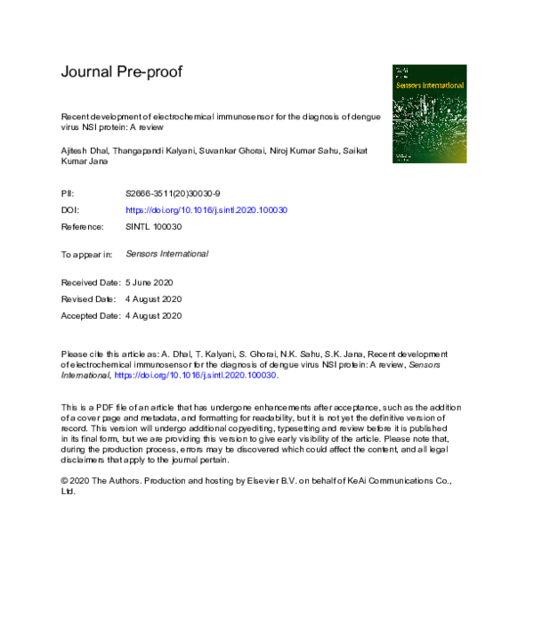 (PDF) Recent development of electrochemical immunosensor for the ...