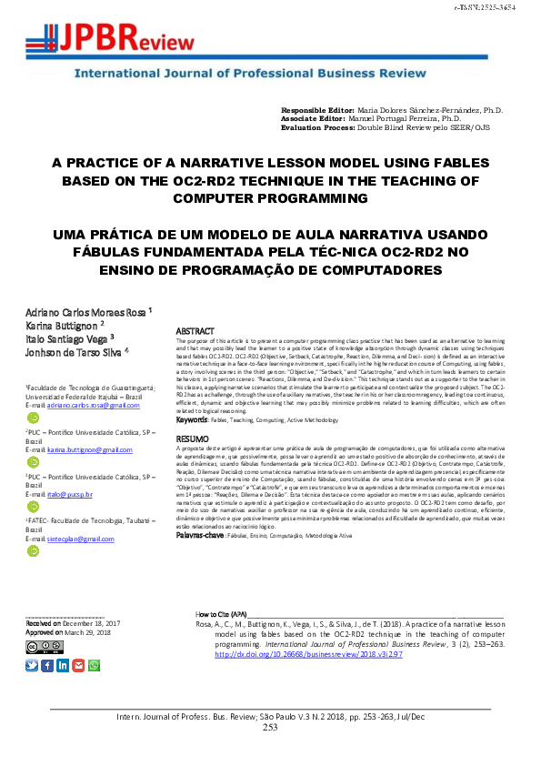 A practice of a narrative lesson model using fables based on the OC2-RD2 technique in the ...