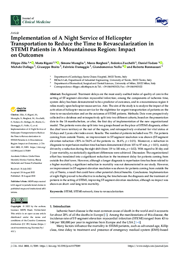 (PDF) Implementation of a Night Service of Helicopter Transportation to ...