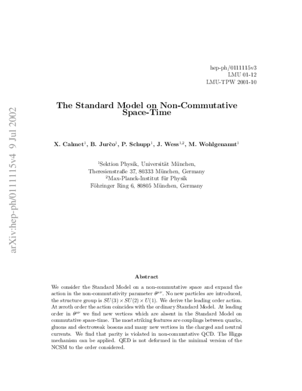(PDF) The standard model on non-commutative space-time: strong interactions included