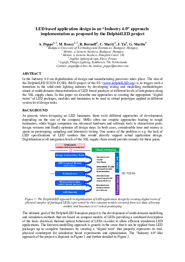 (PDF) LED based application design in an “Industry 4.0” approach ...