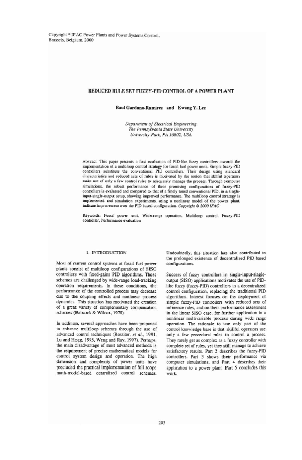(PDF) Reduced Rule Set Fuzzy-PID Control of a Power Plant | Raul ... (PDF) Reduced Rule Set Fuzzy-PID Control of a Power Plant | Raul ...