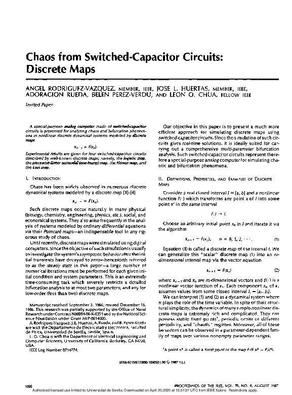 (PDF) Chaos from Switched-Capacitor Circuits - Discrete Maps