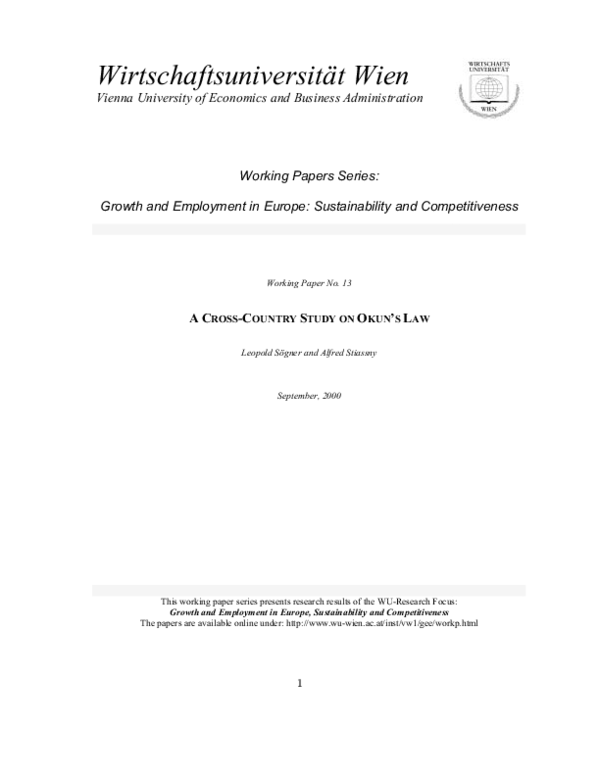 (PDF) Administration Working Papers Series : Growth and Employment in ...