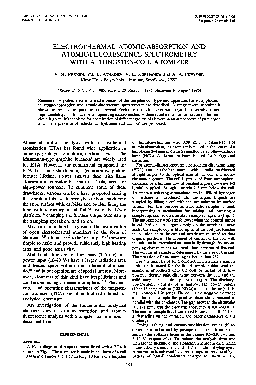 (PDF) Electrothermal atomic-absorption and atomic-fluorescence ...