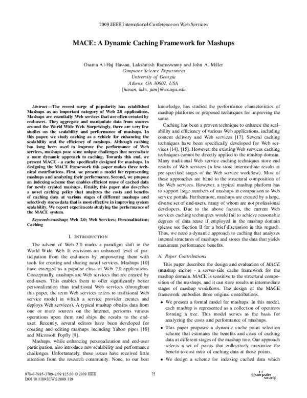 (PDF) MACE: A Dynamic Caching Framework for Mashups