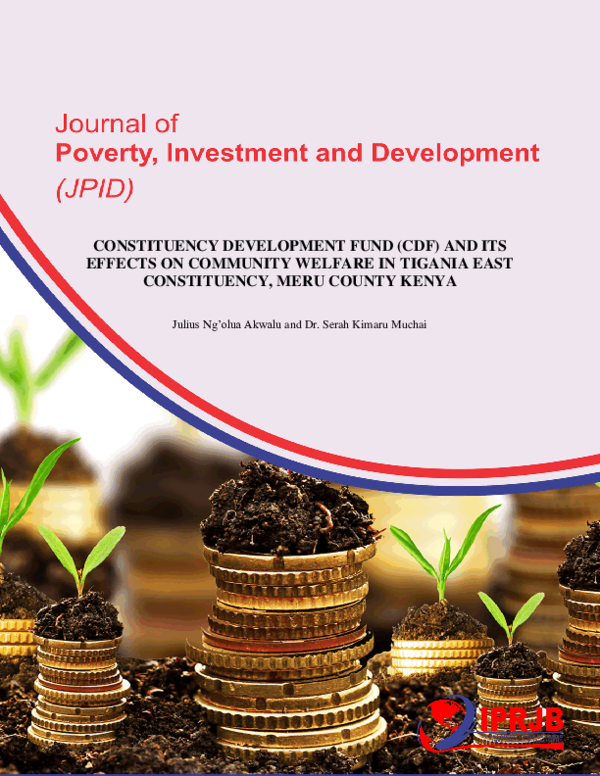 (PDF) Constituency Development Fund (CDF) and Its Effects on Community ...