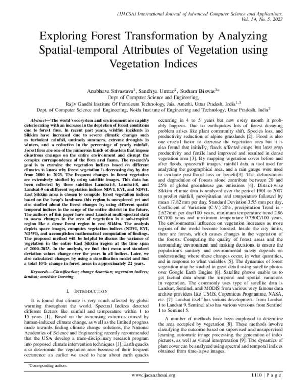 (PDF) Exploring Forest Transformation by Analyzing Spatial-temporal ...