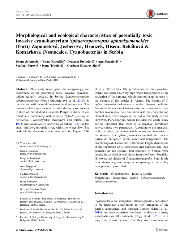 (PDF) Morphological and ecological characteristics of Spirochaeta ...