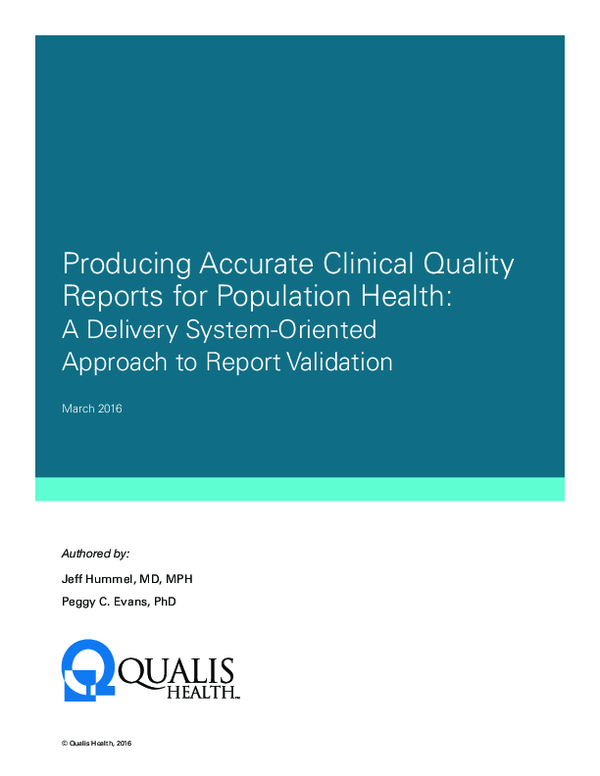 (PDF) Producing Accurate Clinical Quality Reports for Population Health ...