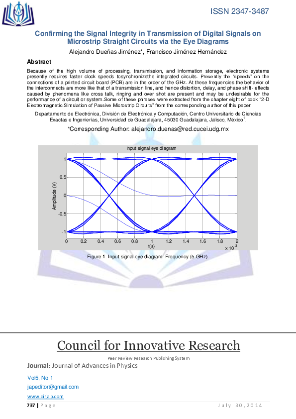 (PDF) Confirming the Signal Integrity in Transmission of Digital ...