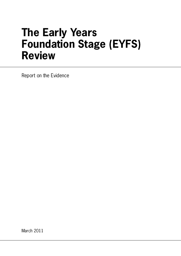 (PDF) The Early Years Foundation Stage (EYFS)