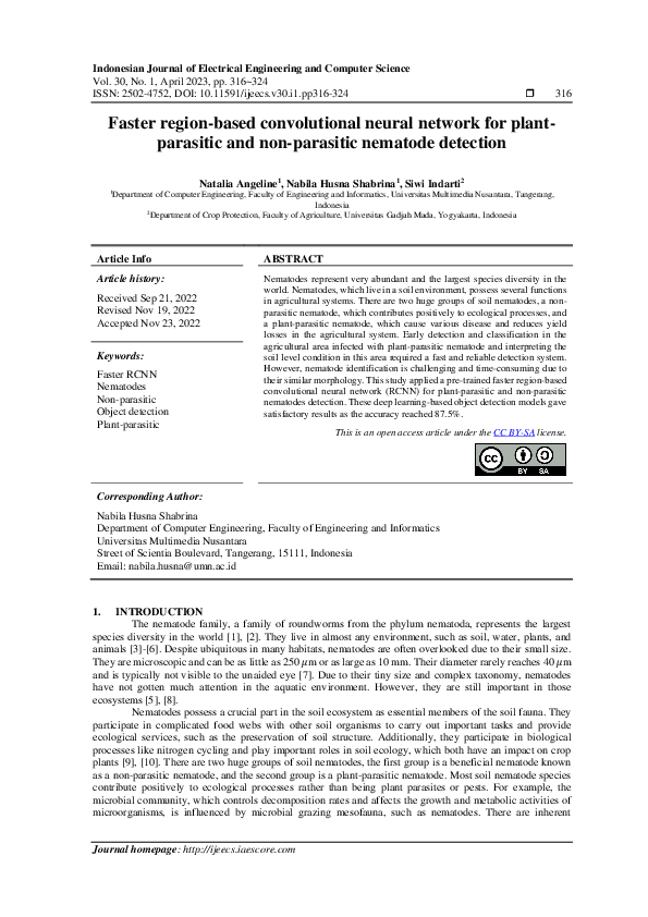 Pdf Faster Region Based Convolutional Neural Network For Plant Parasitic And Non Parasitic