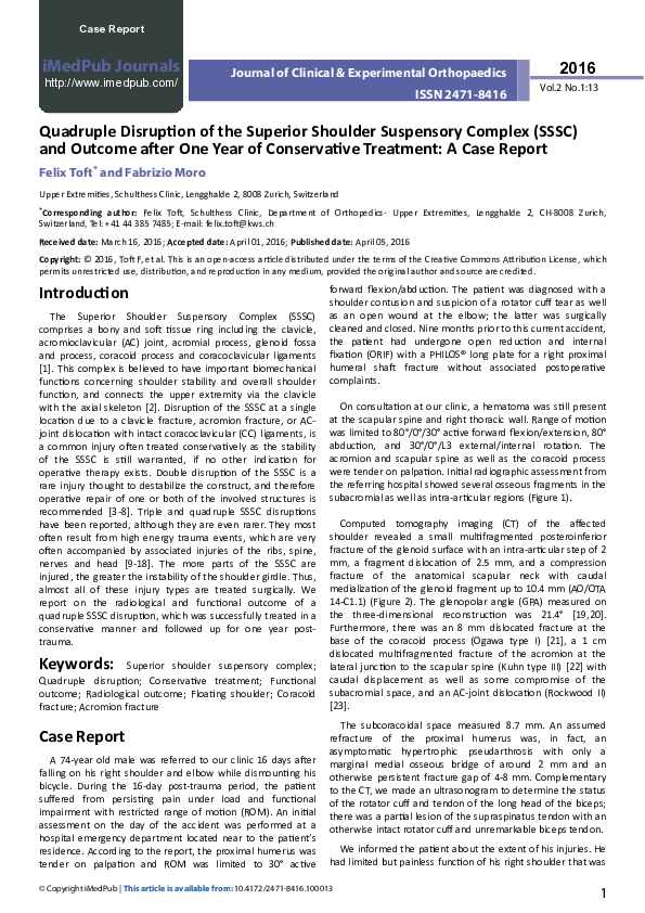 (PDF) Quadruple Disruption of the Superior Shoulder Suspensory Complex ...