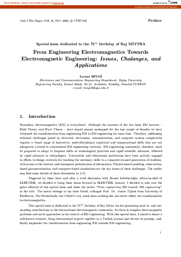 (PDF) From" Engineering Electromagnetics" towards" Electromagnetic ...