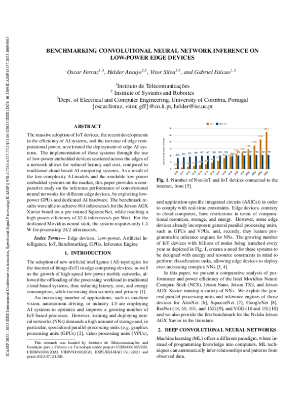 (PDF) Benchmarking Convolutional Neural Network Inference on Low-Power Edge Devices